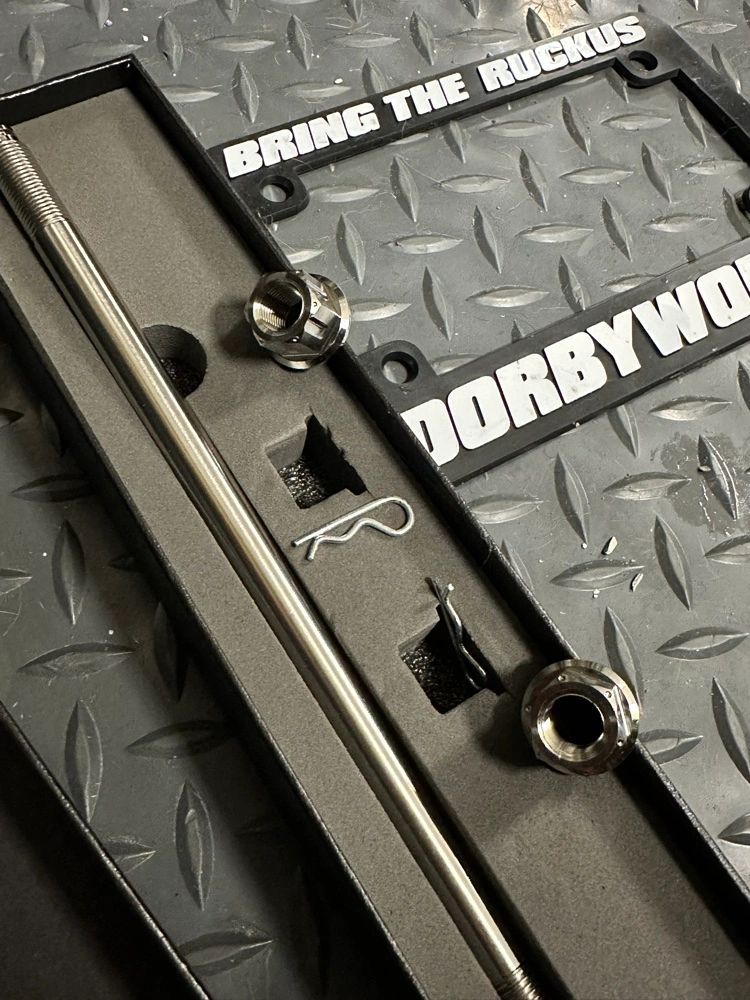 Honda Ruckus Titanium front axle 250mm / 12mm