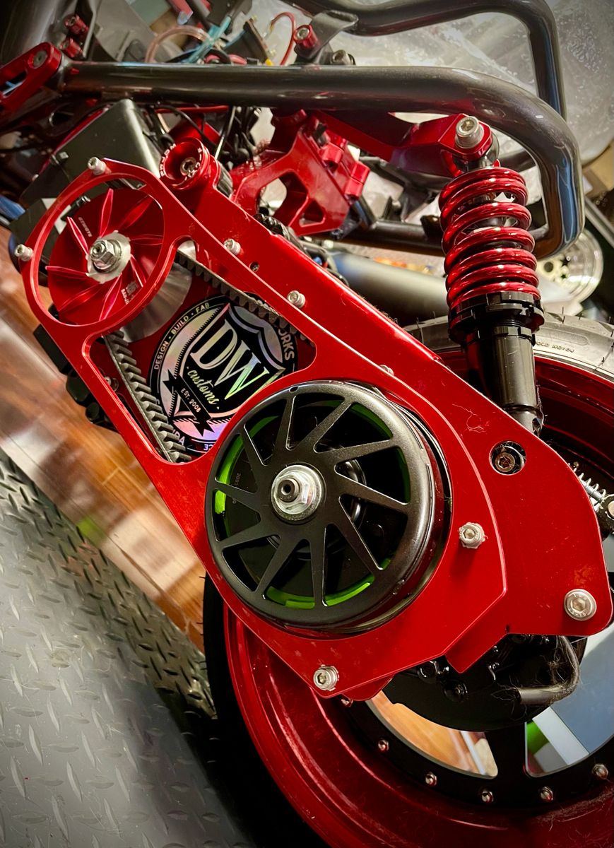 GY6 Case brace reinforcement bracket + optional ankle biter billet ...