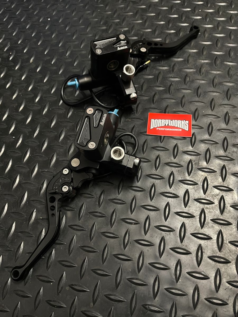 CNC Brake levers - Disc & Drum options Black ADELIN - square one piece