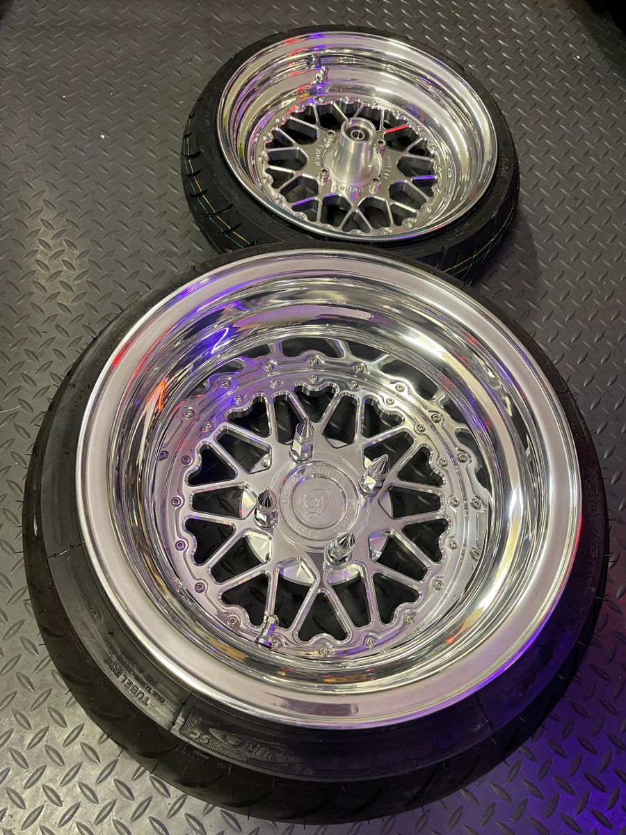 2023 MESH LOVE wheels Super staggered wheel set 12x4 front 13x7 / 13x8 ...
