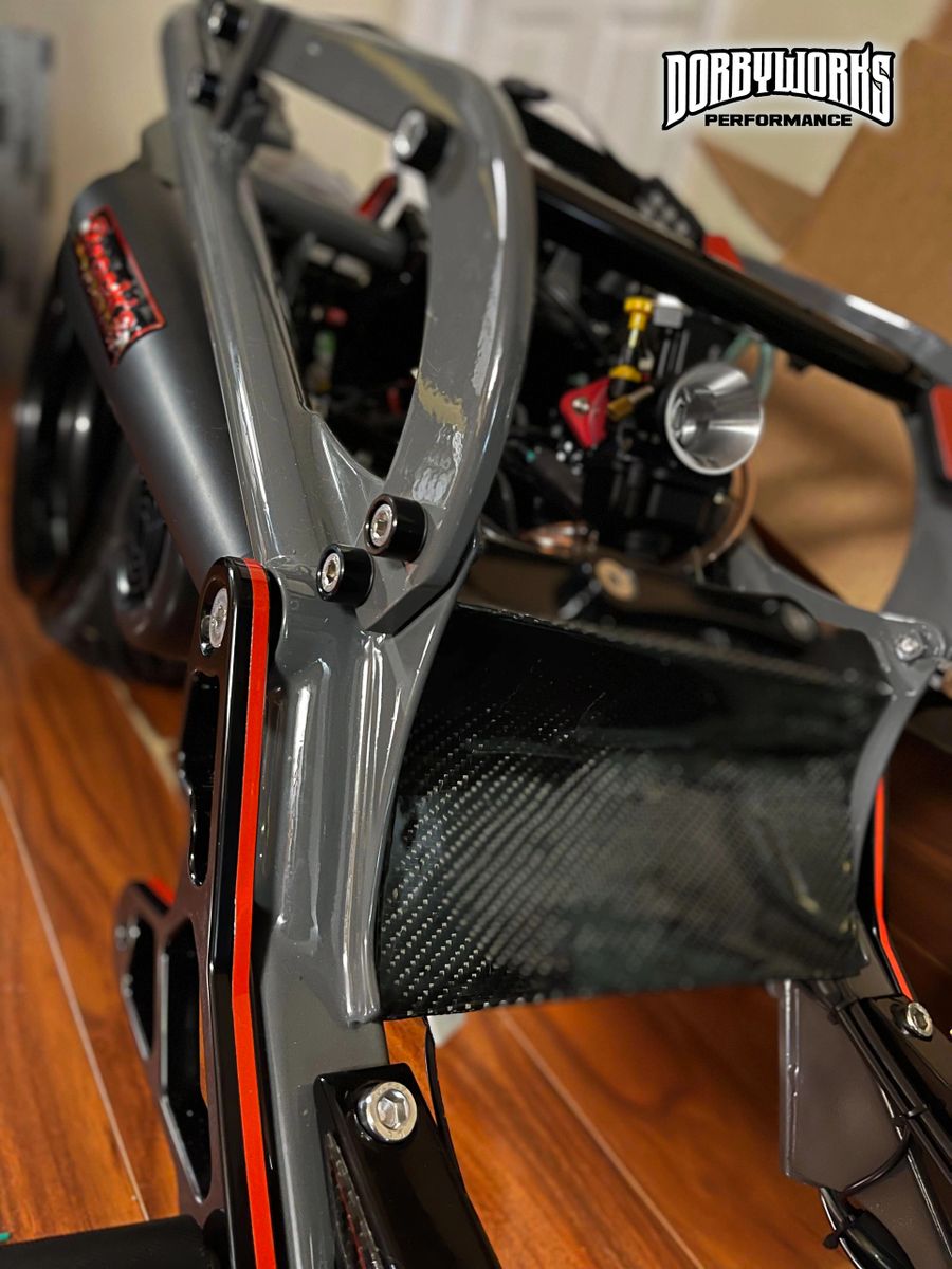 Honda Ruckus Carbon fiber rear frame scoop cover