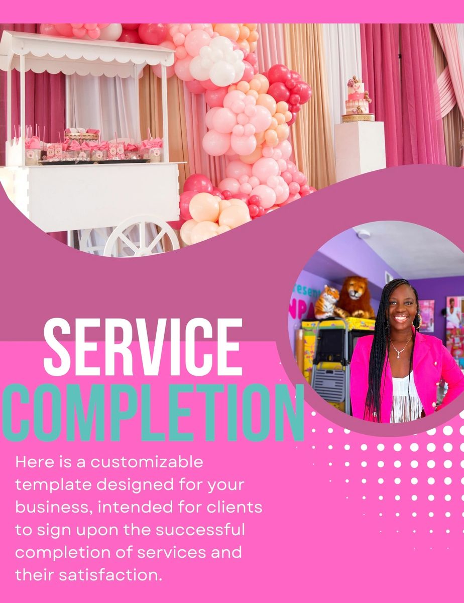 Service Completion Template