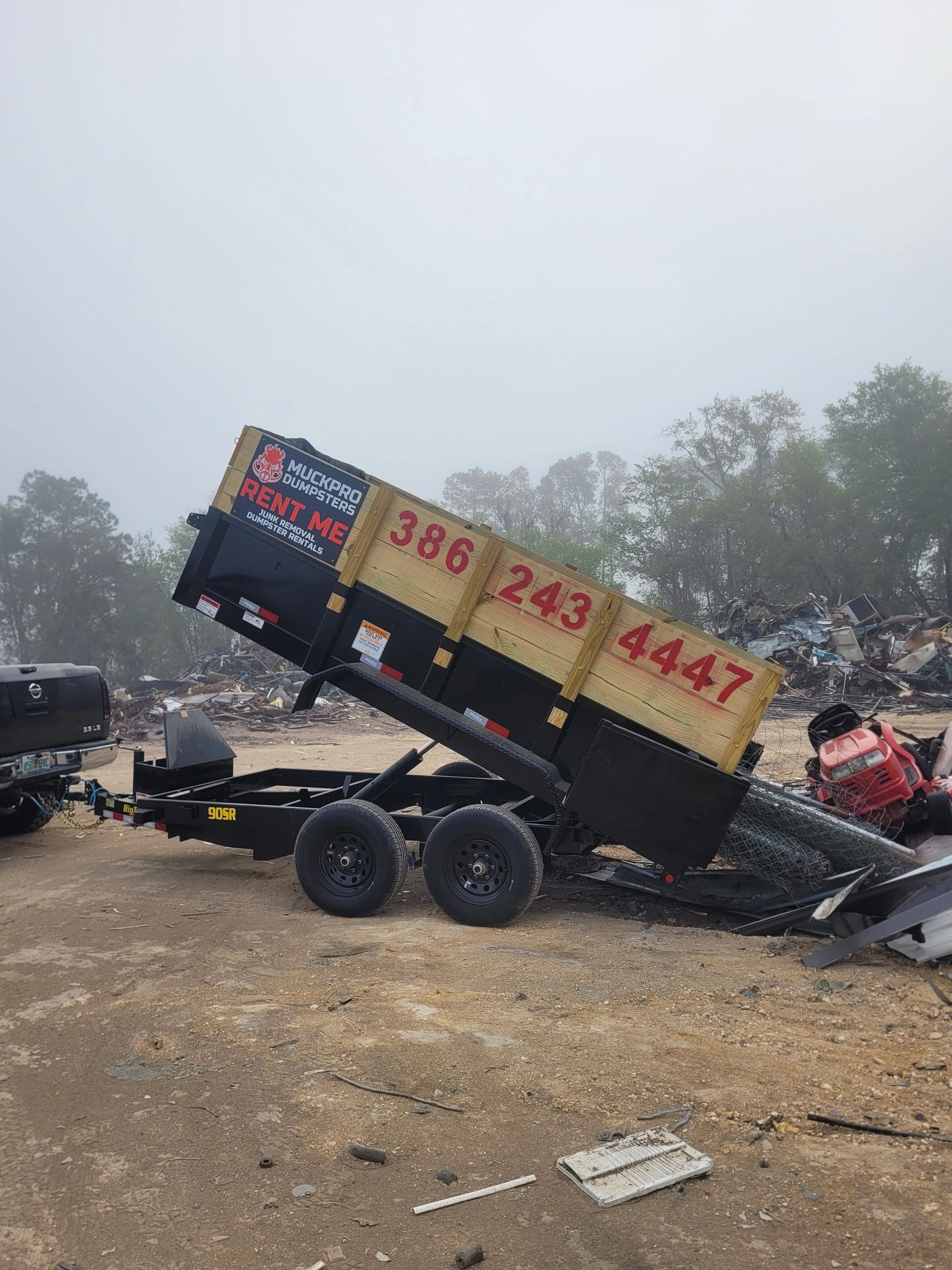 Driveway Safe Dumpster - Muckpro Dumpsters