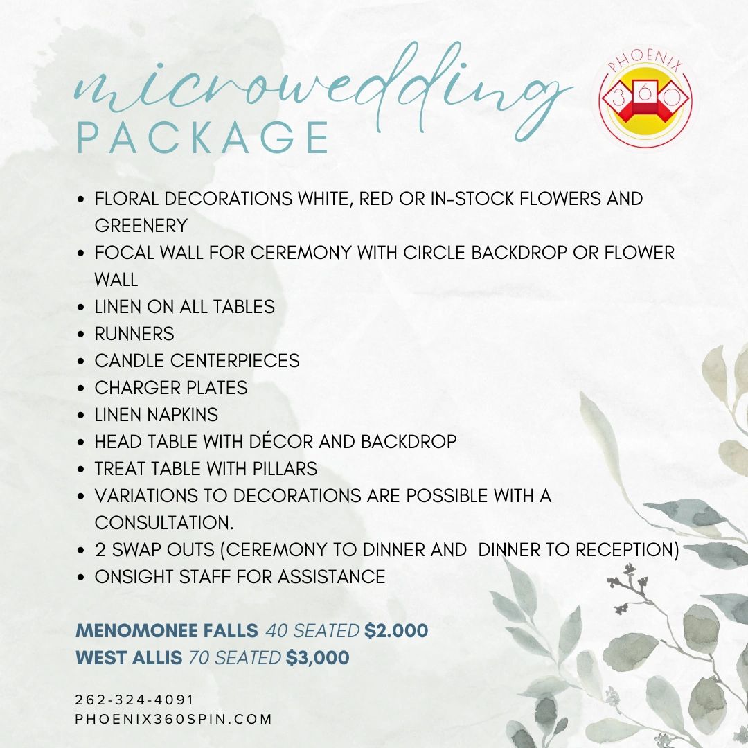 Microwedding Package | Milwaukee Venue Rental