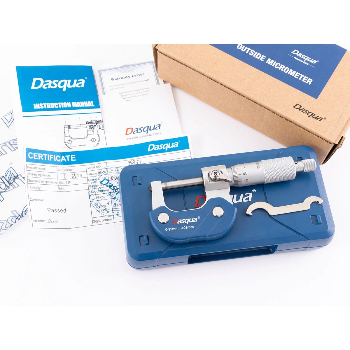 Dasqua Outside Micrometer Graduation 0.01mm 4111 Series