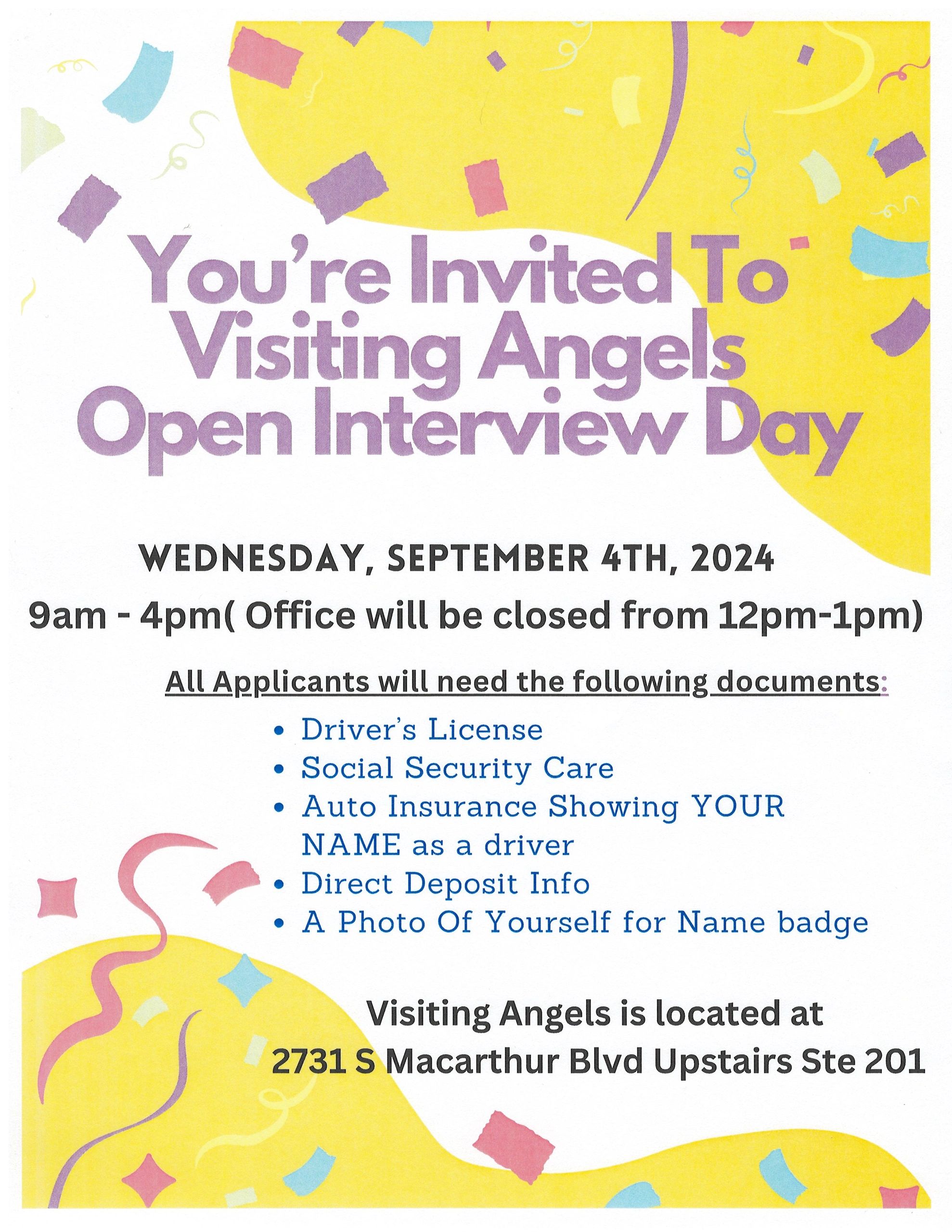 Visiting Angels Open Interview Day!