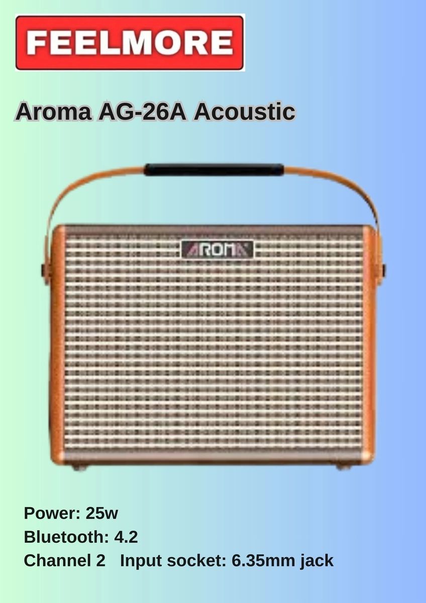 GUITAR AMP ACOUSTIC AROMA AG-26A Bluetooth Rechargable