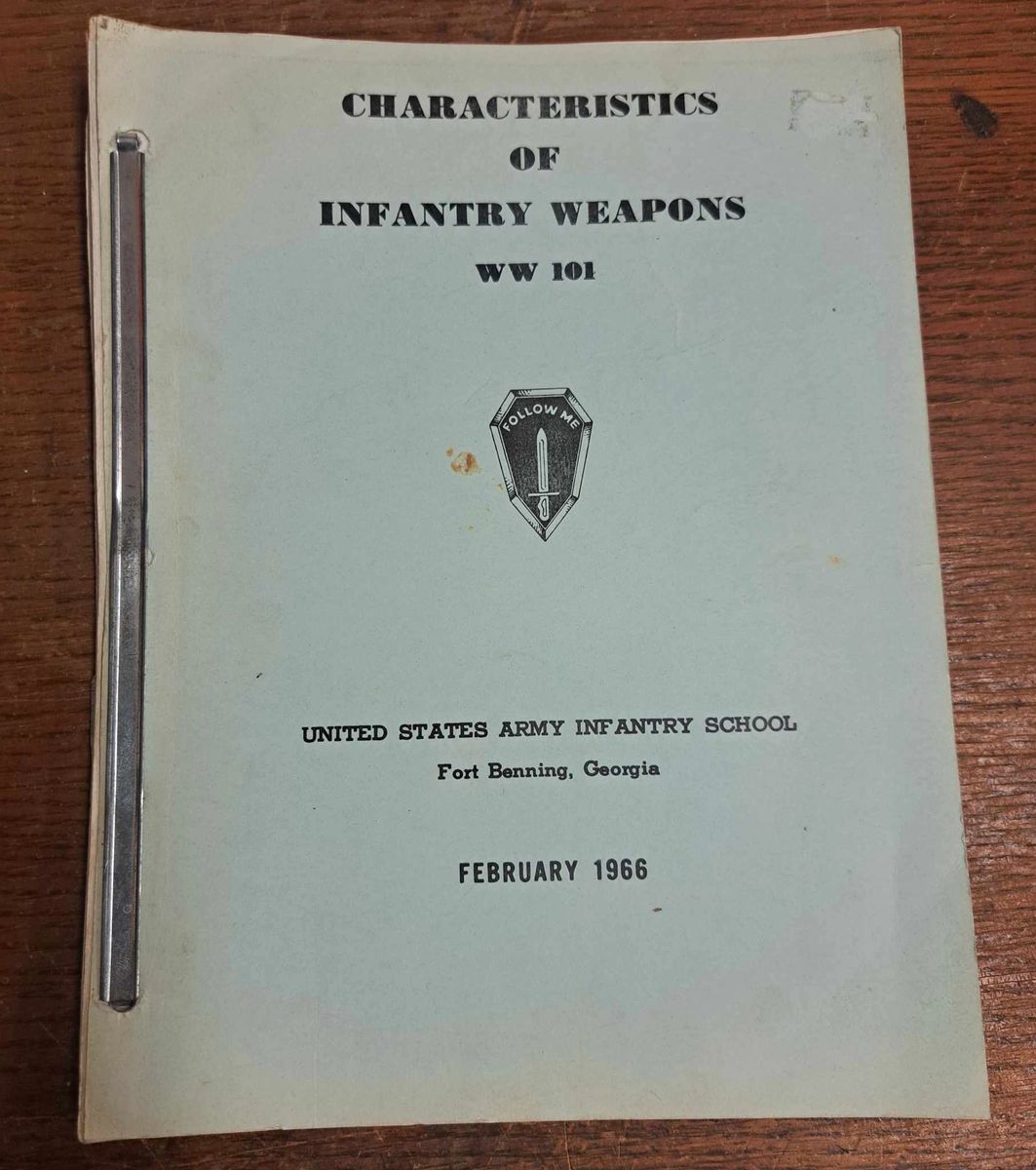 Characteristics of infantry weapons