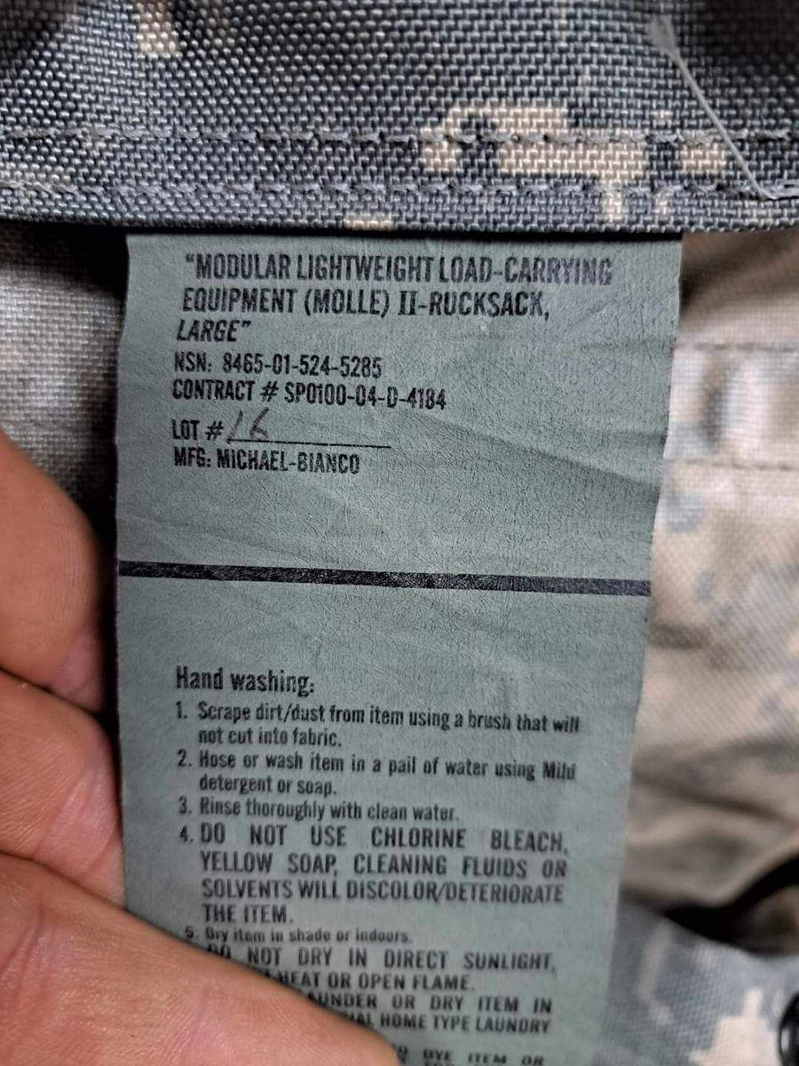 US Army-modular lightweight load large Rucksack