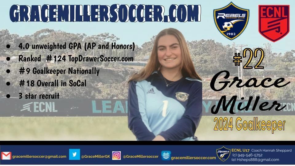 Grace Miller Goalkeeper - Class of 2024