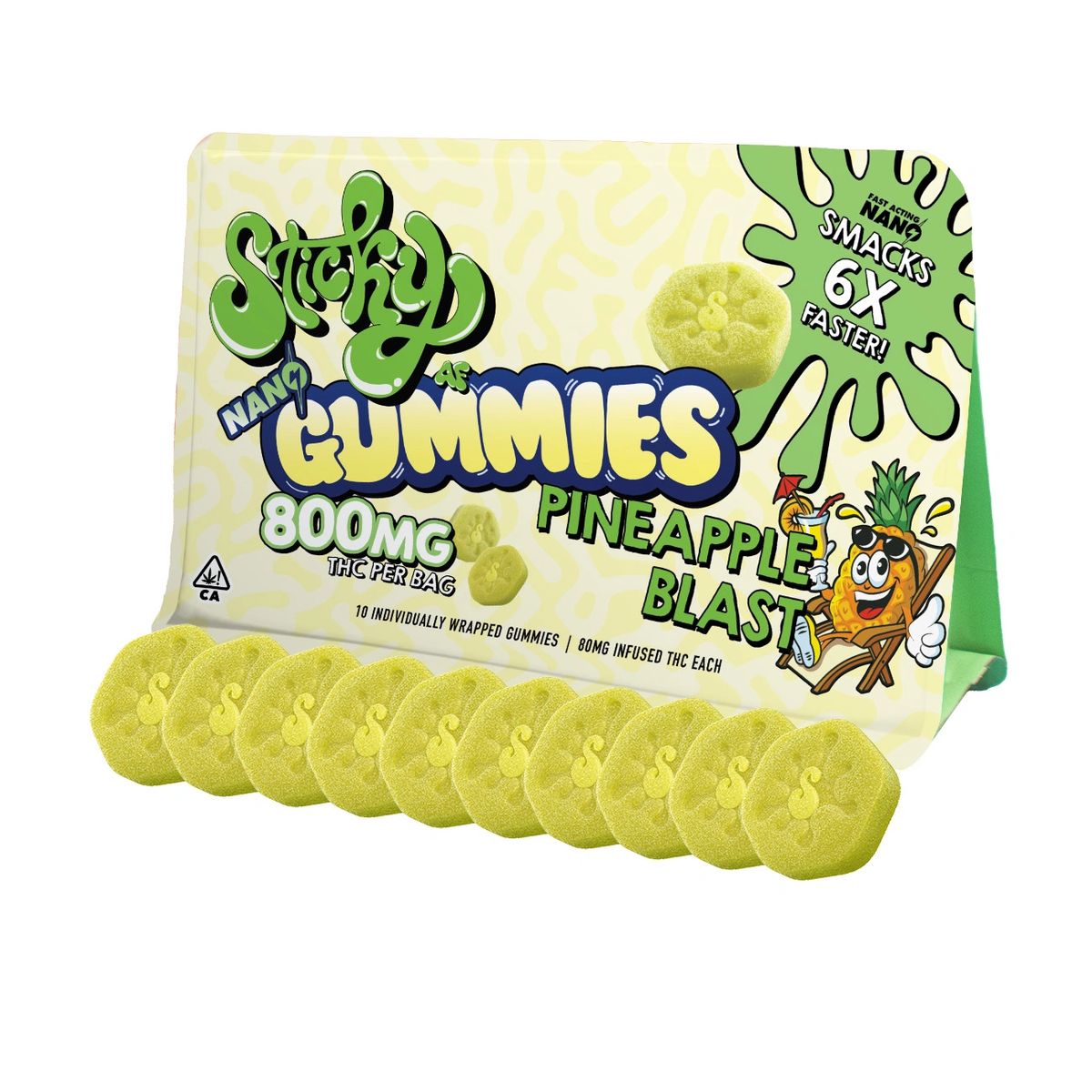 Nano Infused THC Gummies by Sticky AF - 800mg