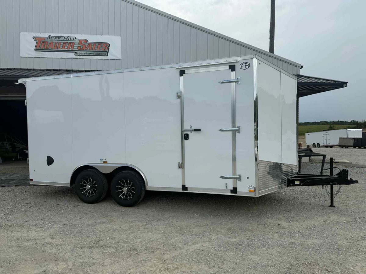 STOCK#97117 8.5X16 ECLOSED CARGO CAR TRAILER