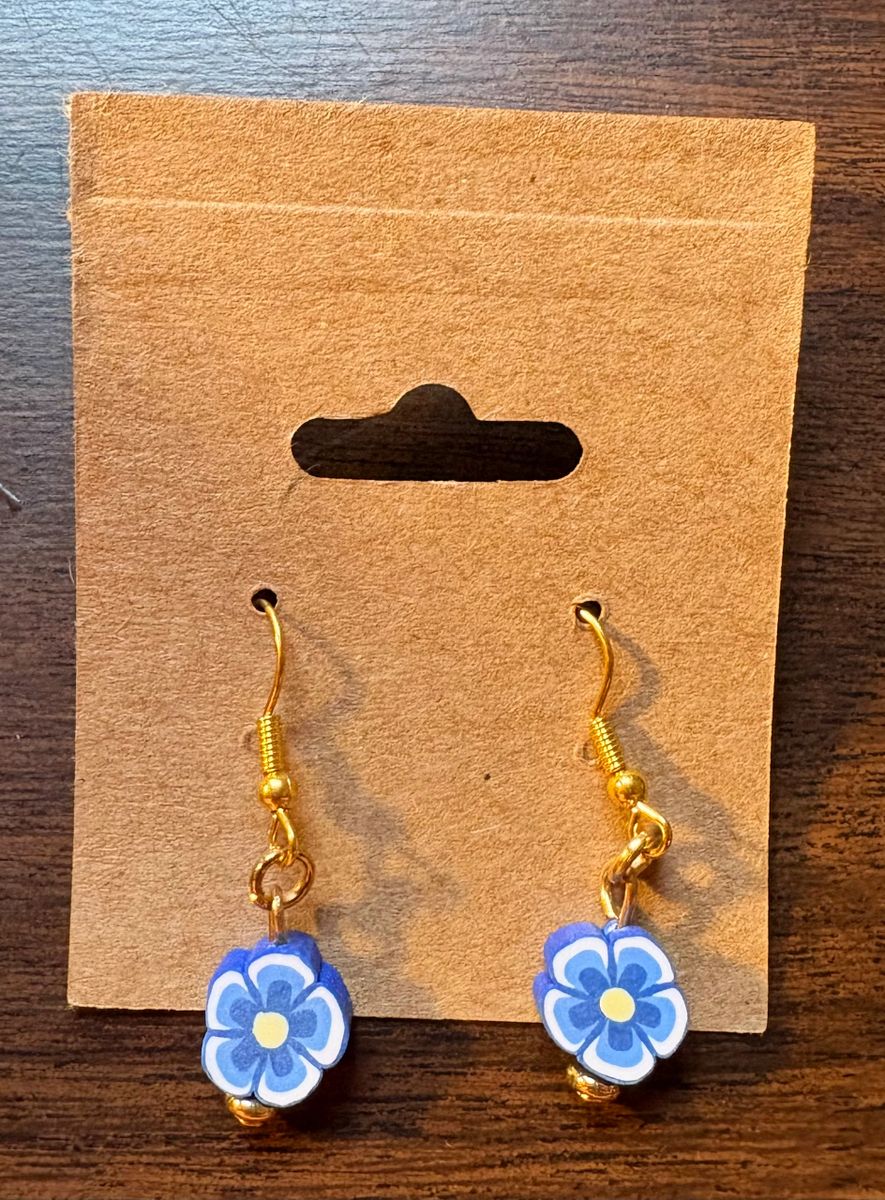 Colorful, rubber flower earrings