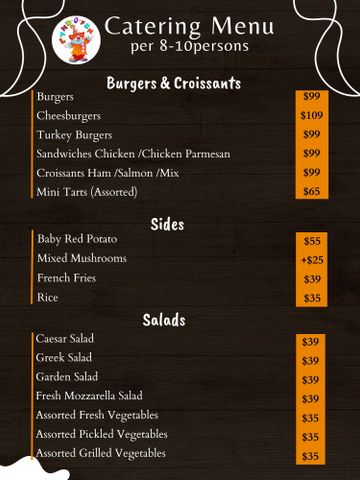Catering Menu