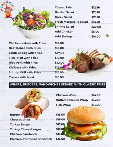 Land-O-Fun - Food Menu