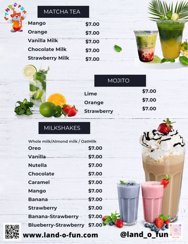 Land-O-Fun - Food Menu