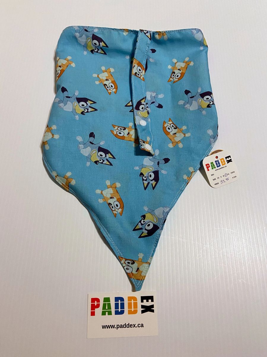 Bluey blue bandana with pacifier clip (L)