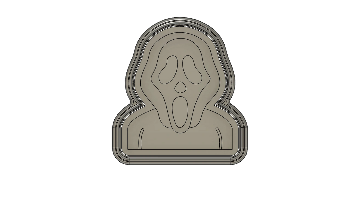 Digital STL File Scream Face Cookie Stamp & Cutter