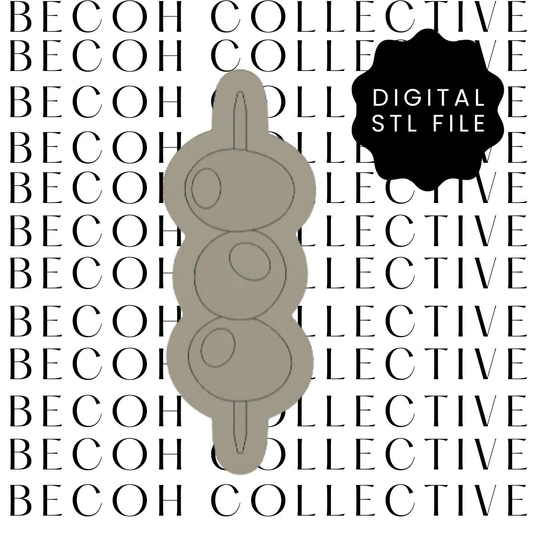 Digital STL File Olives on Stick Cookie Stamp & Cutter