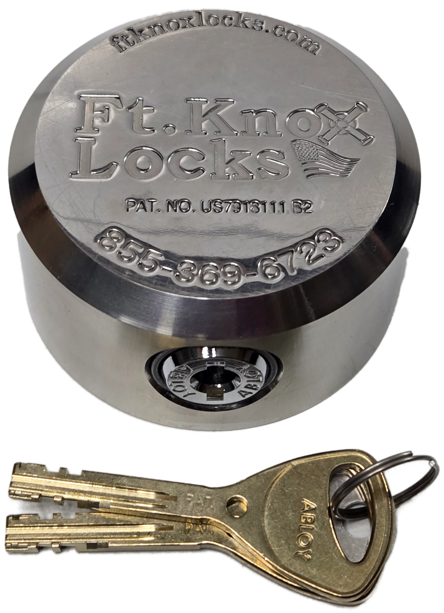 Abloy Sentry Cylinder in Stainless Steel Ft. Knox Puck Lock Body