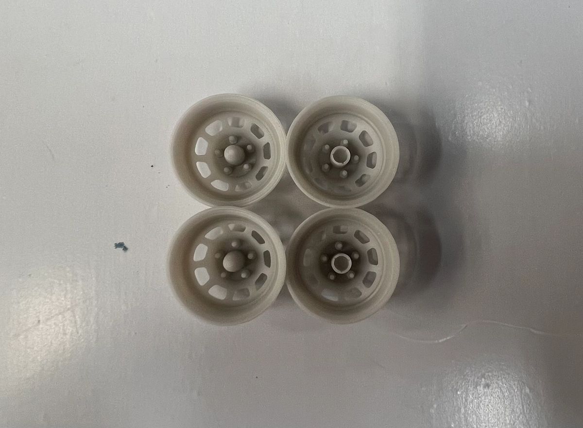 9 Hole Wheels w/Hubs - Larger Holes - Set of 4