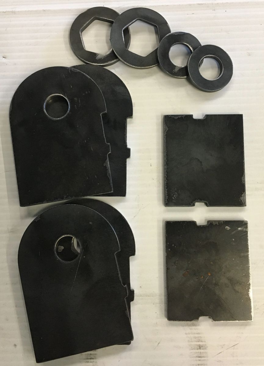 Axle truss link mounting tab. (Pair)