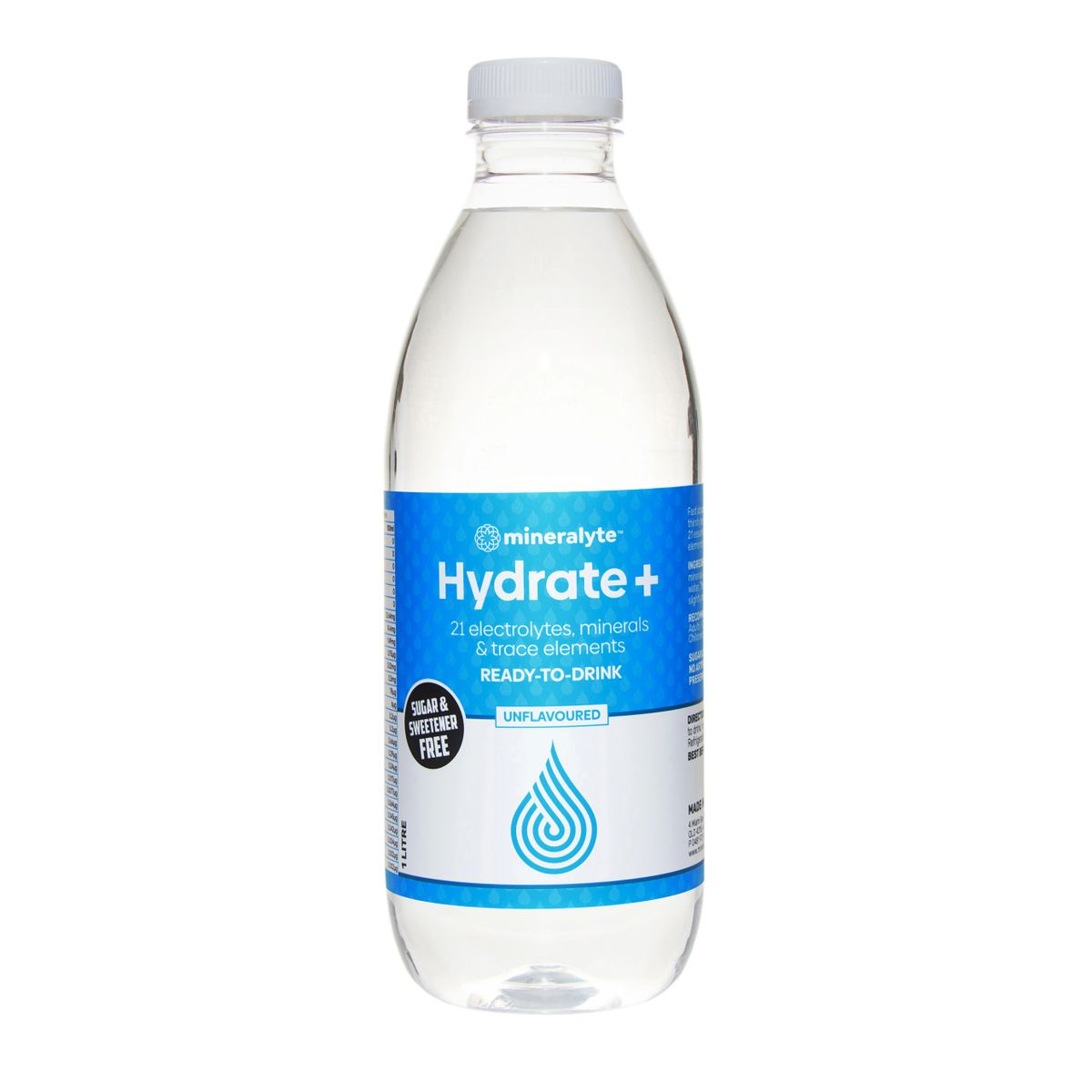 HYDRATE + NO SUGAR NO SWEETENERS 1Litre Box of 6