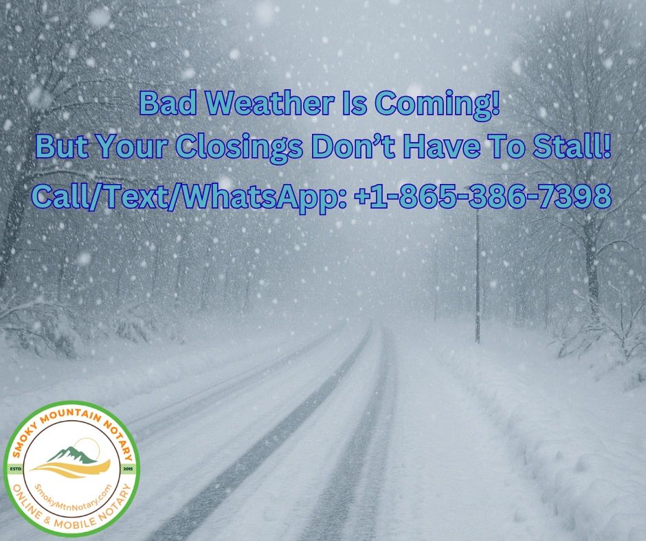 When Roads Close, Your Closings Don’t Have To!