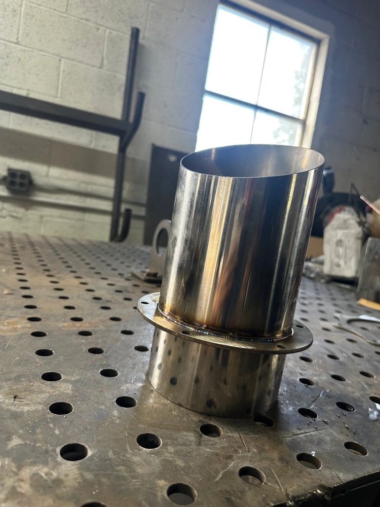 stainless mitre hood stack