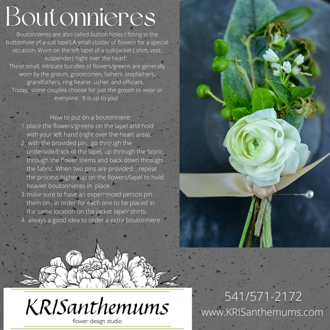 Boutonnieres...history and how