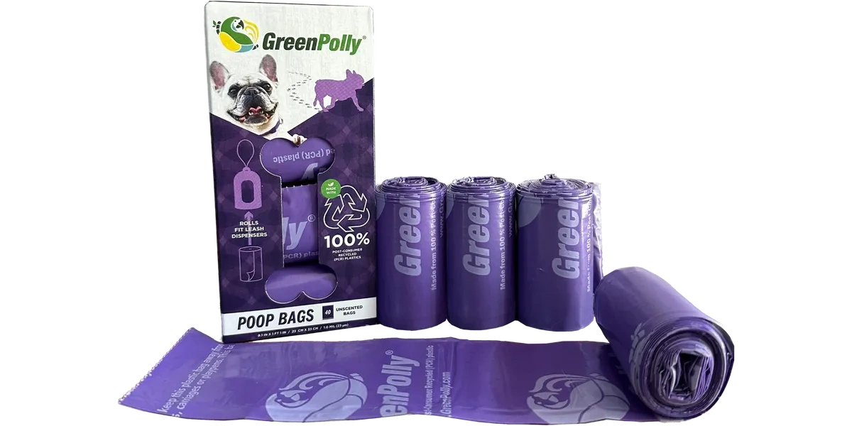 GreenPolly Pet Waste & Poop Bags– 100% Recycled Plastic, Leak-Resistant ...