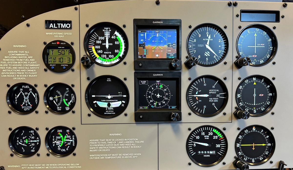 Dual G5's Flatscreen Instrument Panel w/ controls for Cessna 172 Flight ...