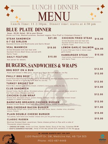 Homesteader Restaurant | Rosewood Bistro