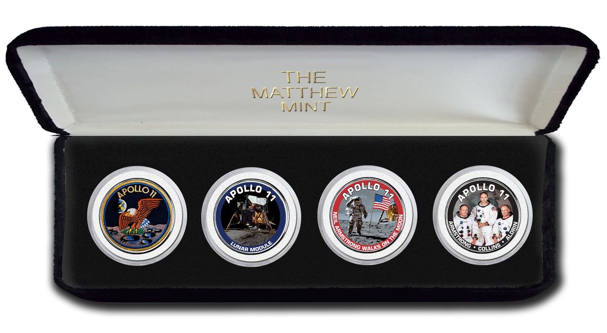 The Matthew Mint Apollo 11 Moon Landing Commemorative JFK Half Dollar 4 ...