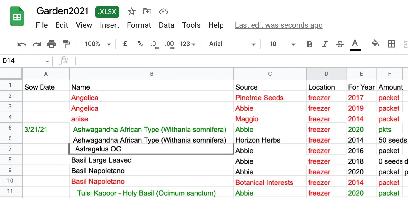 Documentation, Collecting, and Seed Storage