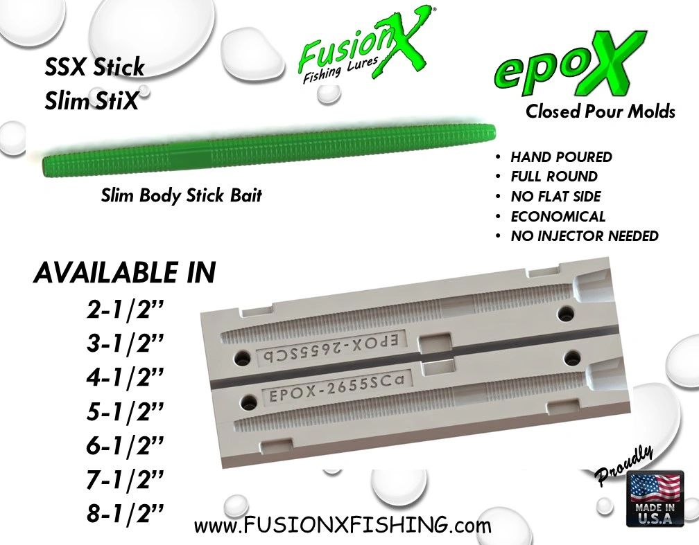 EpoX Mold - SSX Slim StiX - Stick Slim Body Stick Bait Mold