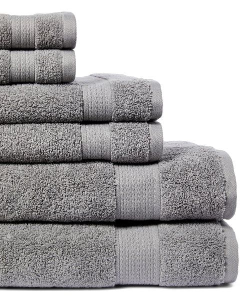 Blueberry Cove by Macy's Towel Set - Brushed Alloy Hampton Towel Set