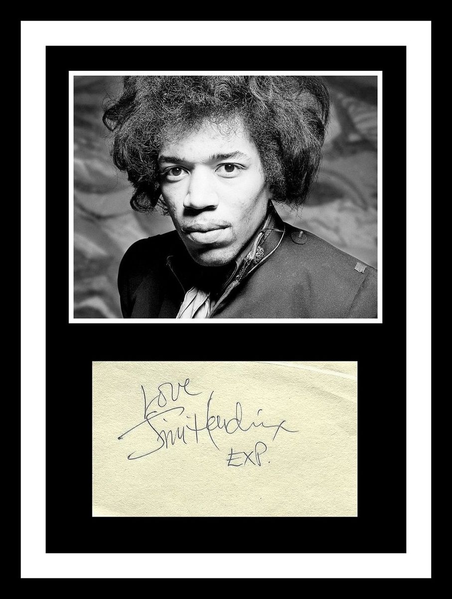 Jimi Hendrix (1942-1970) - Woodstock Music Legend - Genuine Hand Signed ...