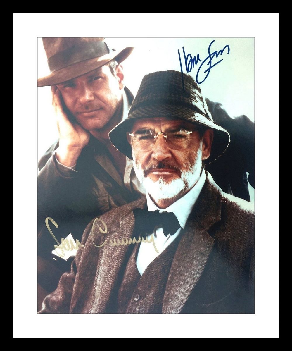 Indiana Jones - Harrison Ford & Sean Connery - Genuine Hand Signed ...