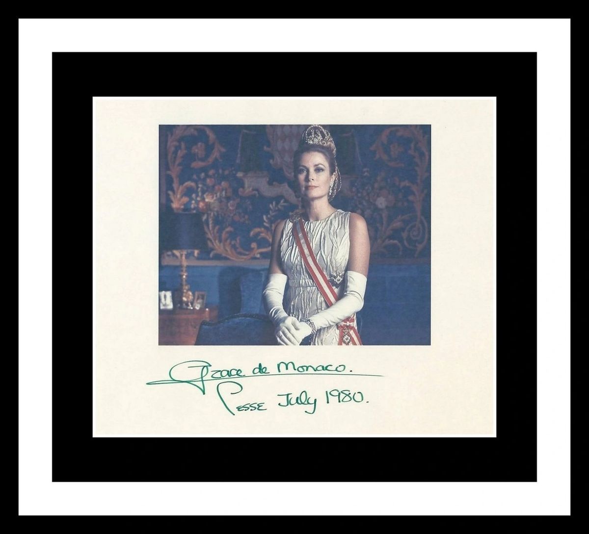 Princess Grace of Monaco (1929-1982) - Genuine Hand Signed Autograph + COA