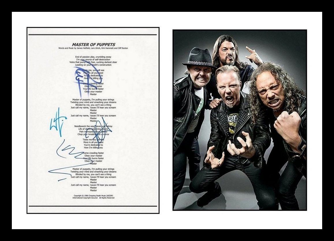Metallica - Rare Full Band - Rock Legends - Genuine Signed Autographs + COA