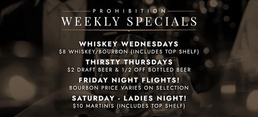 Welcome to Prohibition Corpus - Speakeasy Restaurant & Bar