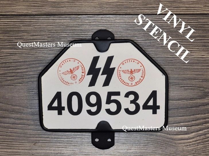 WWII German Vehicle License Plate Stencil Set, Stencil 112