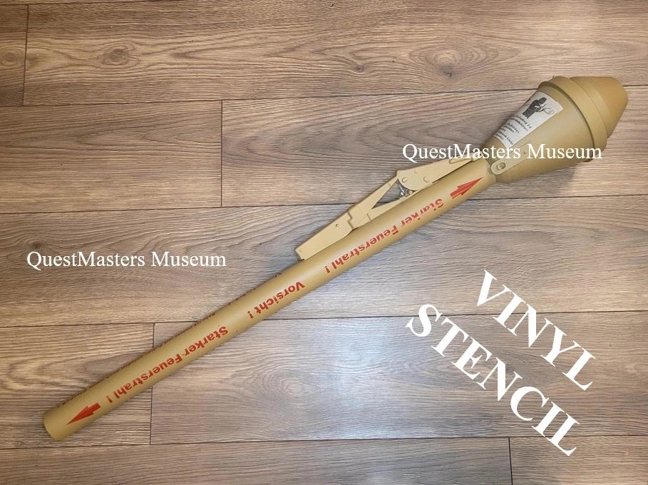 WWII German Panzerfaust 60 Launch Tube Stencil Set, Stencil 088c