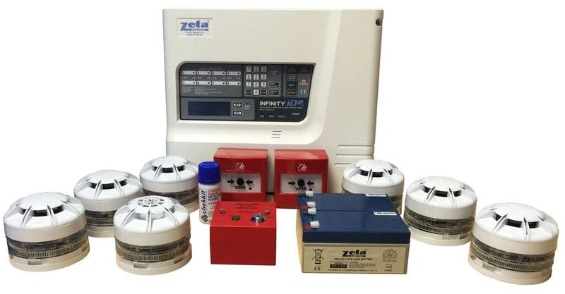Zeta Infinity ID2 2, 4, or 8 Zone Fire Alarm Kit