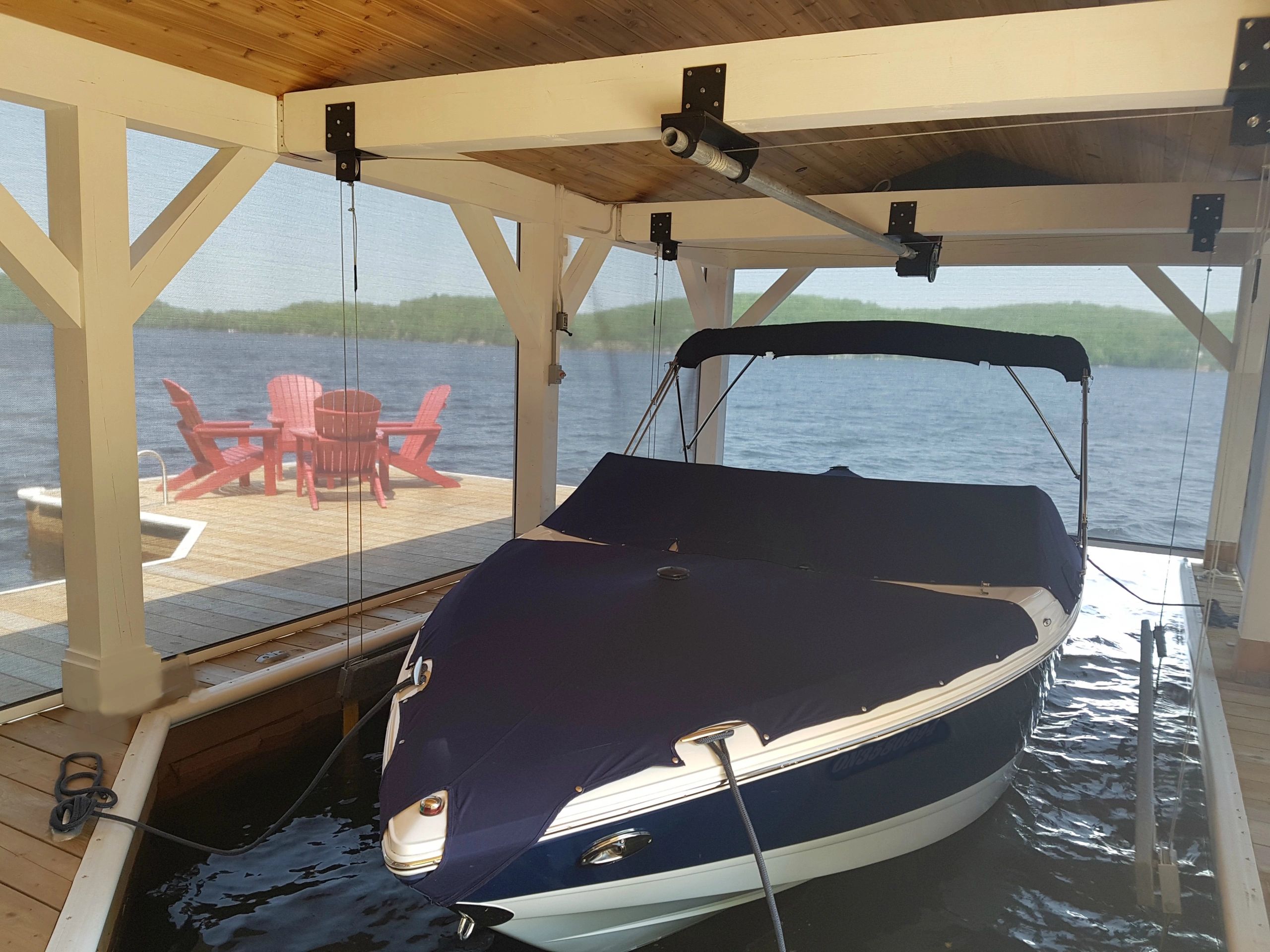 Muskokify - Motorized Screens in Muskoka, Boathouse Doors in Muskoka