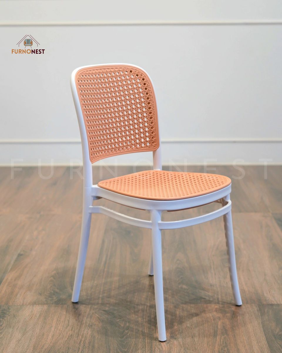 SAMAR PLASTIC RATTAN STACKABLE - WHITE