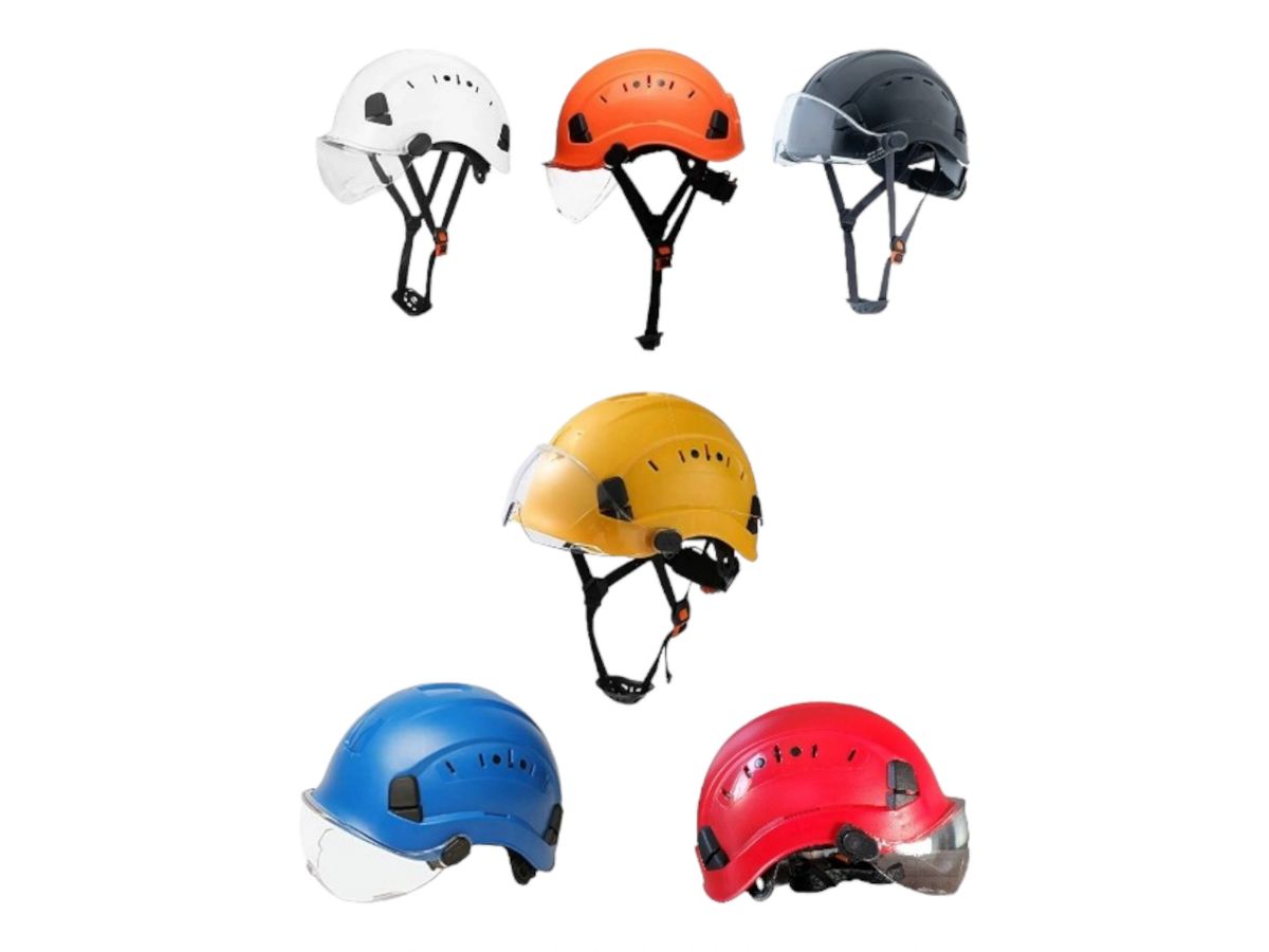 Tree Rock Climbers Construction Helmet With Visor