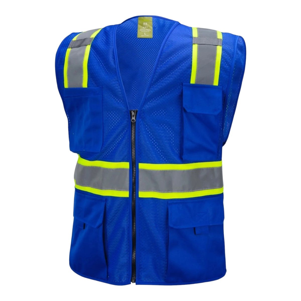 Royal Blue Safety Vest With ID Pocket