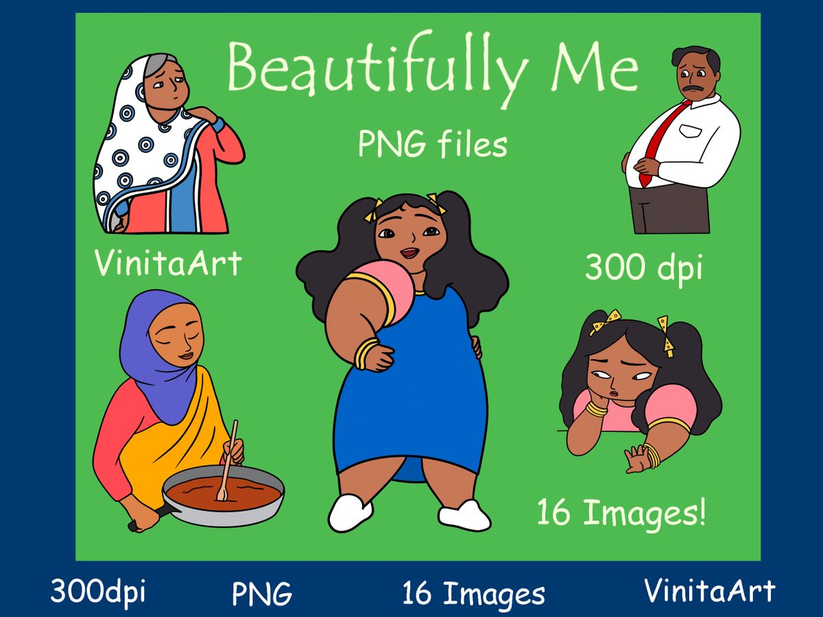 Beautifully Me, storybook clipart, digital download, printables ...